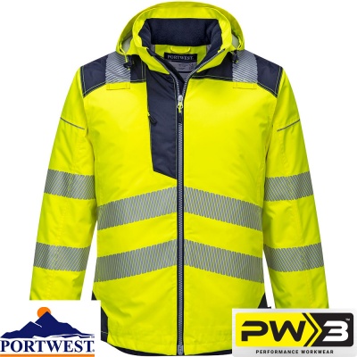 Portwest PW3 Vision Hi-Vis Rain Jacket - T400