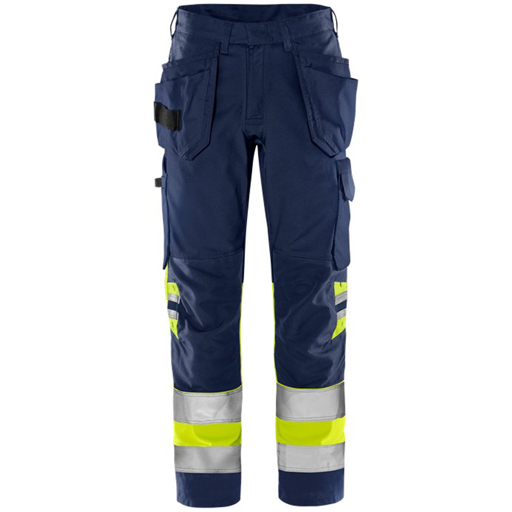 Fristads Green Hi-Vis Craftsman Trousers Class 1 | Total Workwear