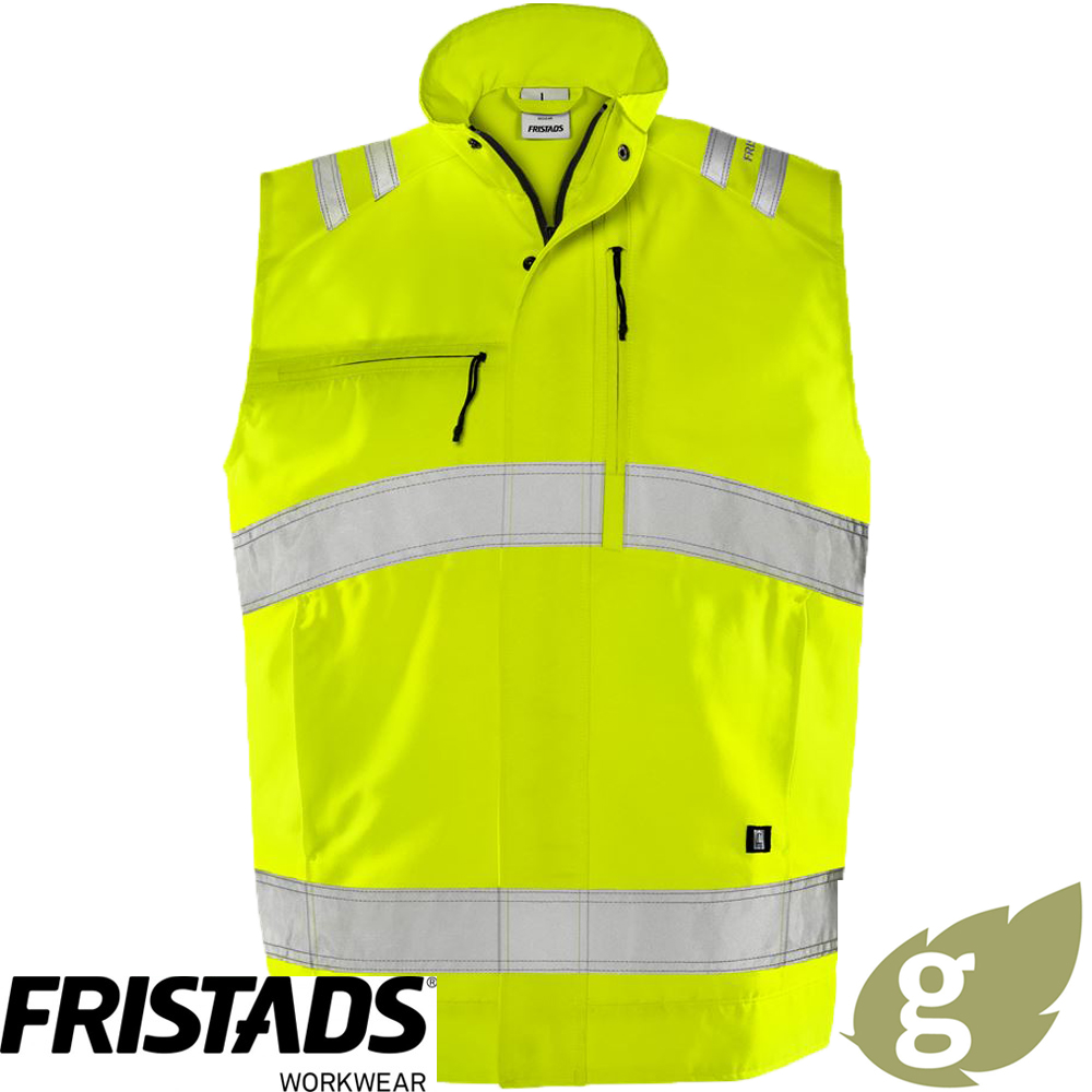 Fristads Green Hi Vis Waistcoat Class 2 5067 GPLU - 134242