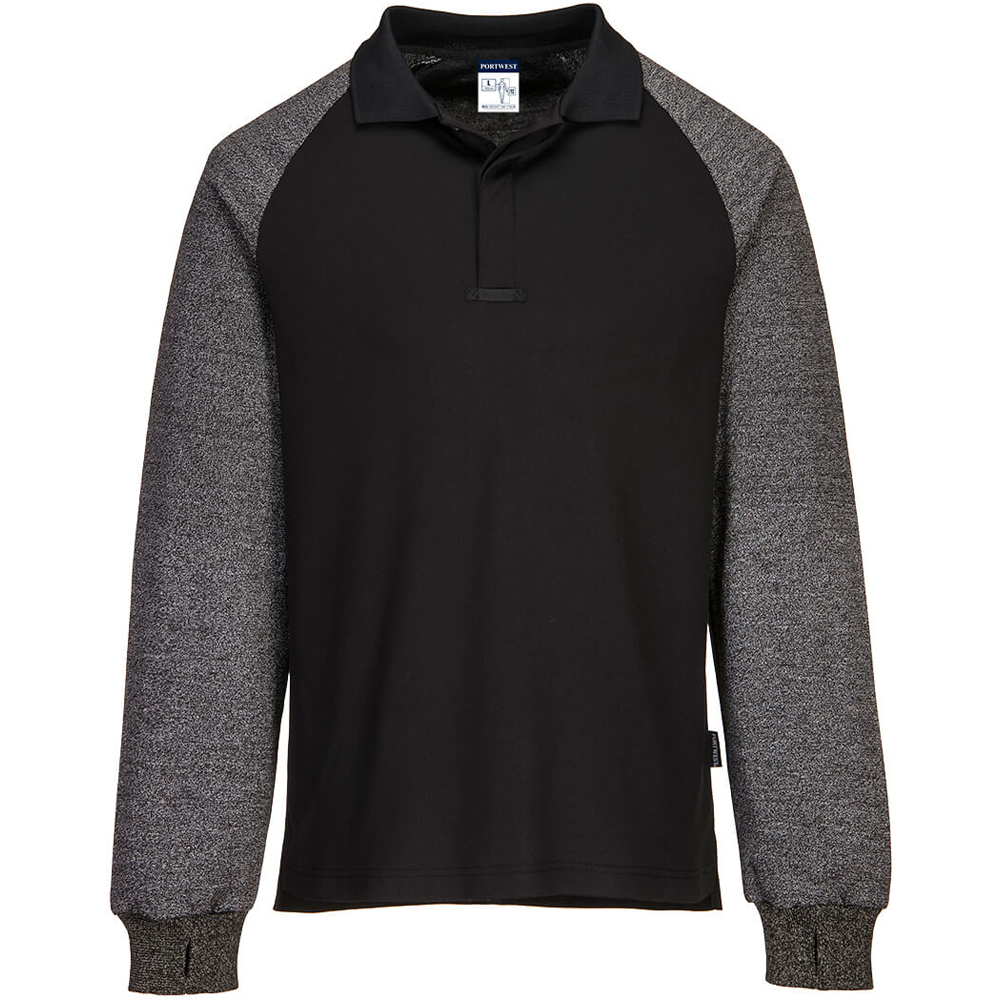 Portwest Polo Shirt with Cut Resistant Sleeves - CR15