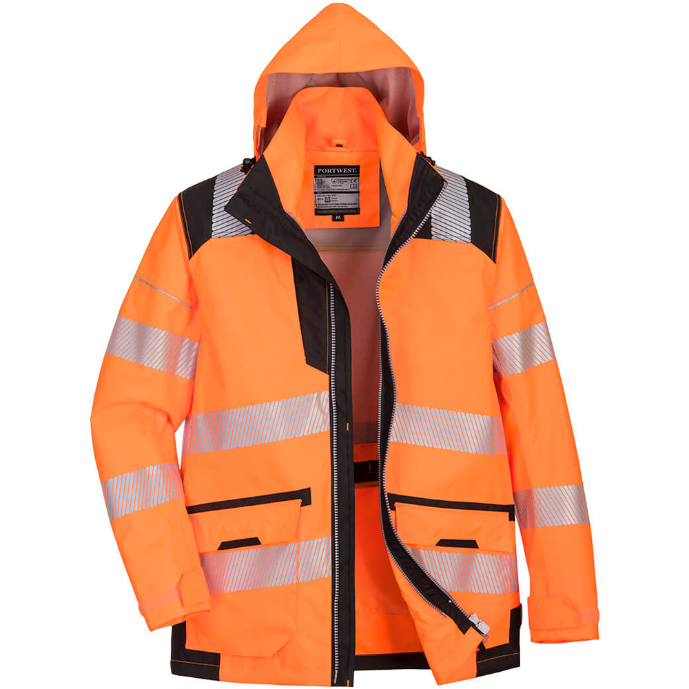 Portwest PW3 Hi-Vis Waterproof 5-in-1 Jacket - PW367