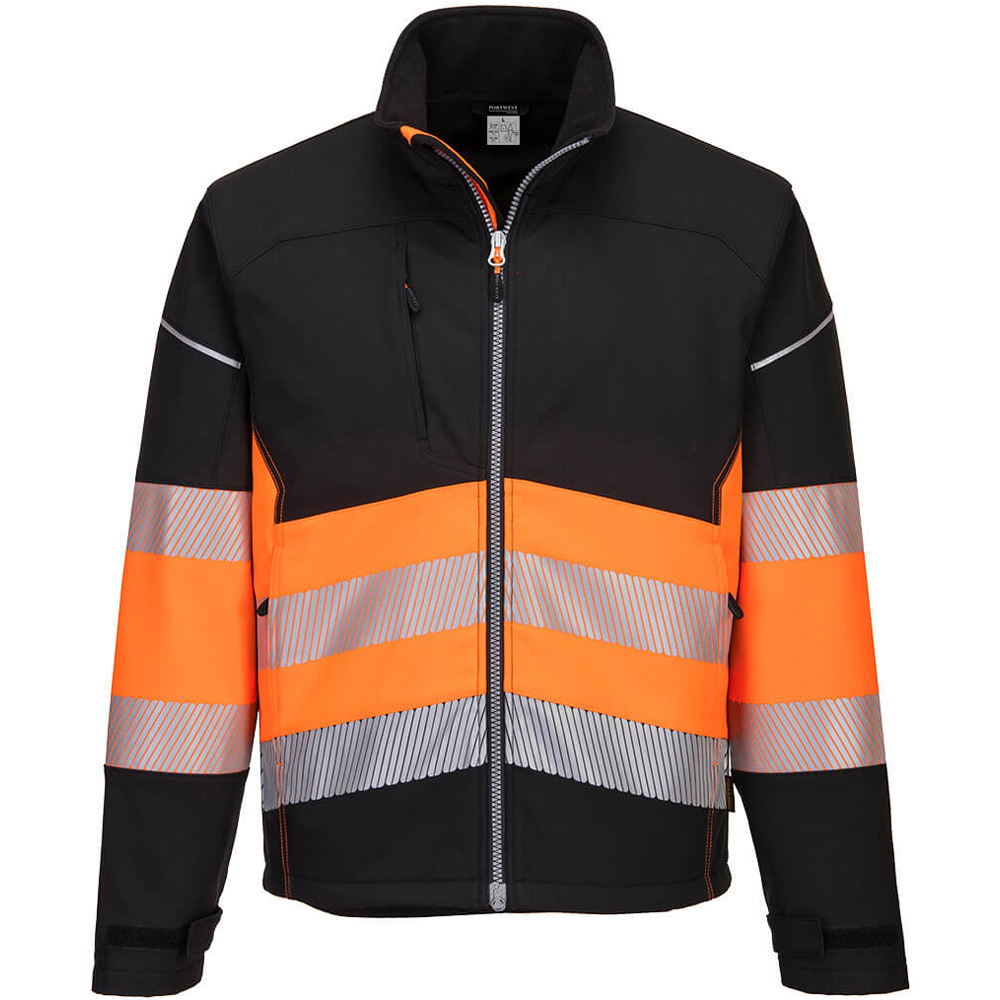 Portwest PW3 Hi-Vis Class 1 Water Resistant Lightweight Softshell Jacket (3L) - PW375