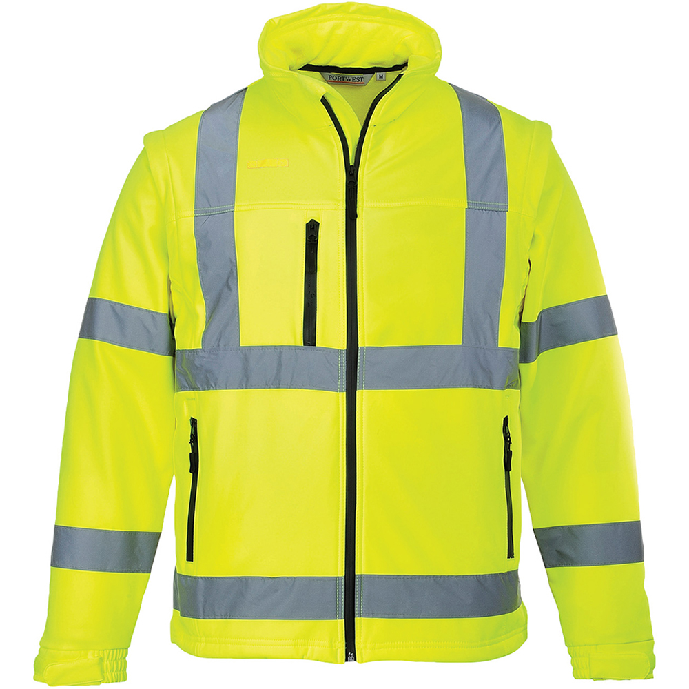 Portwest Hi Vis Breathable Soft Shell Jacket 3L - S428